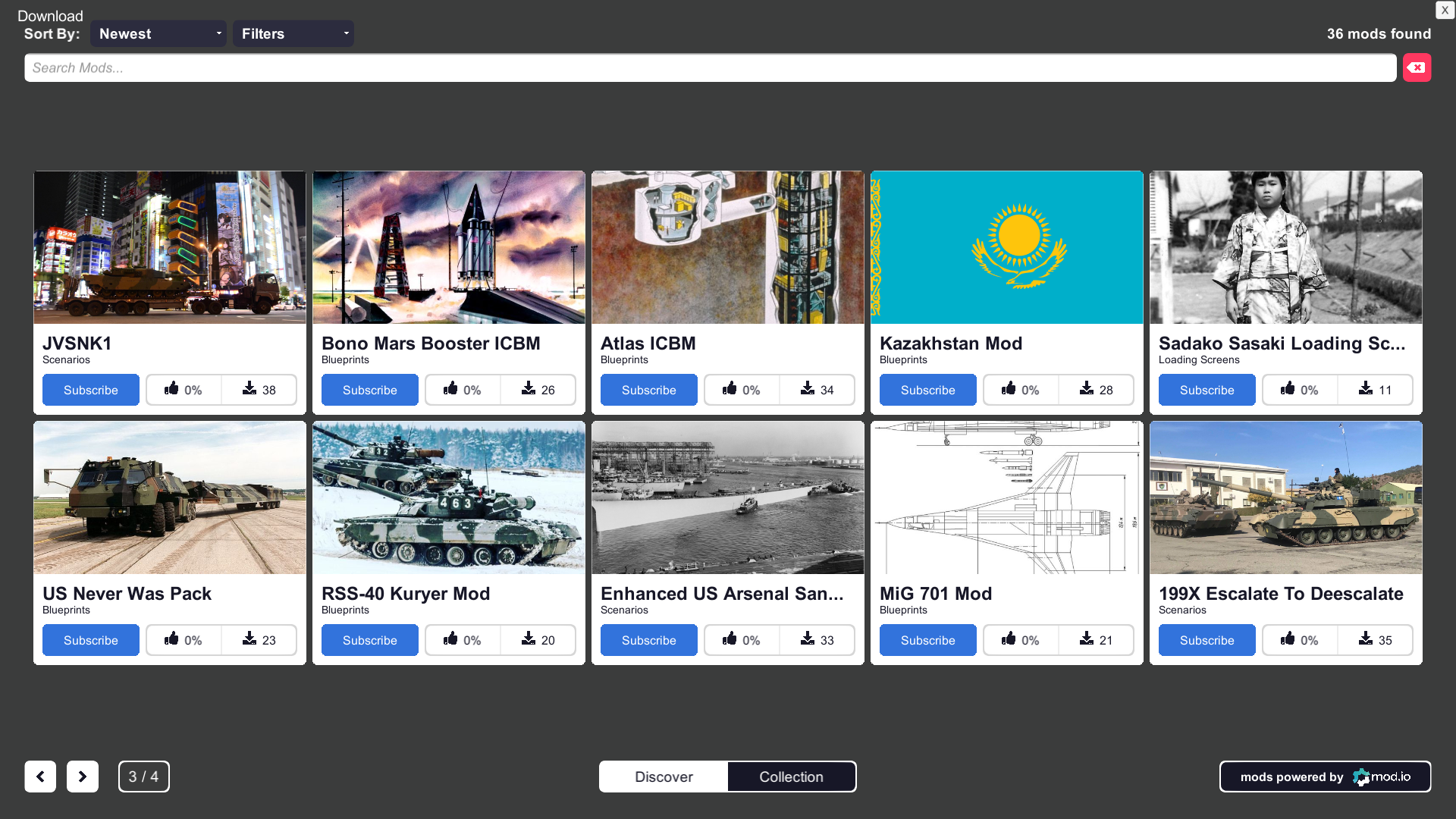 Scenarios and mods | Nuclear War Simulator